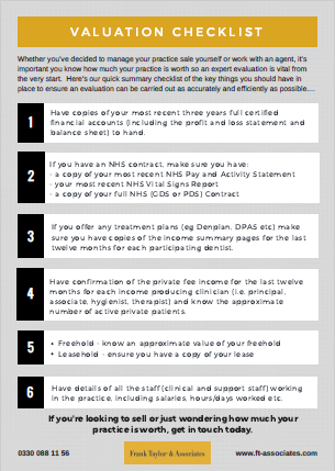 Valuation Checklist - Frank Taylor & Associates